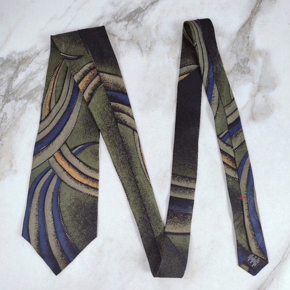 Zylos | Accessories | Vtg 9s Zylos George Machado Green Blue Abstract ...